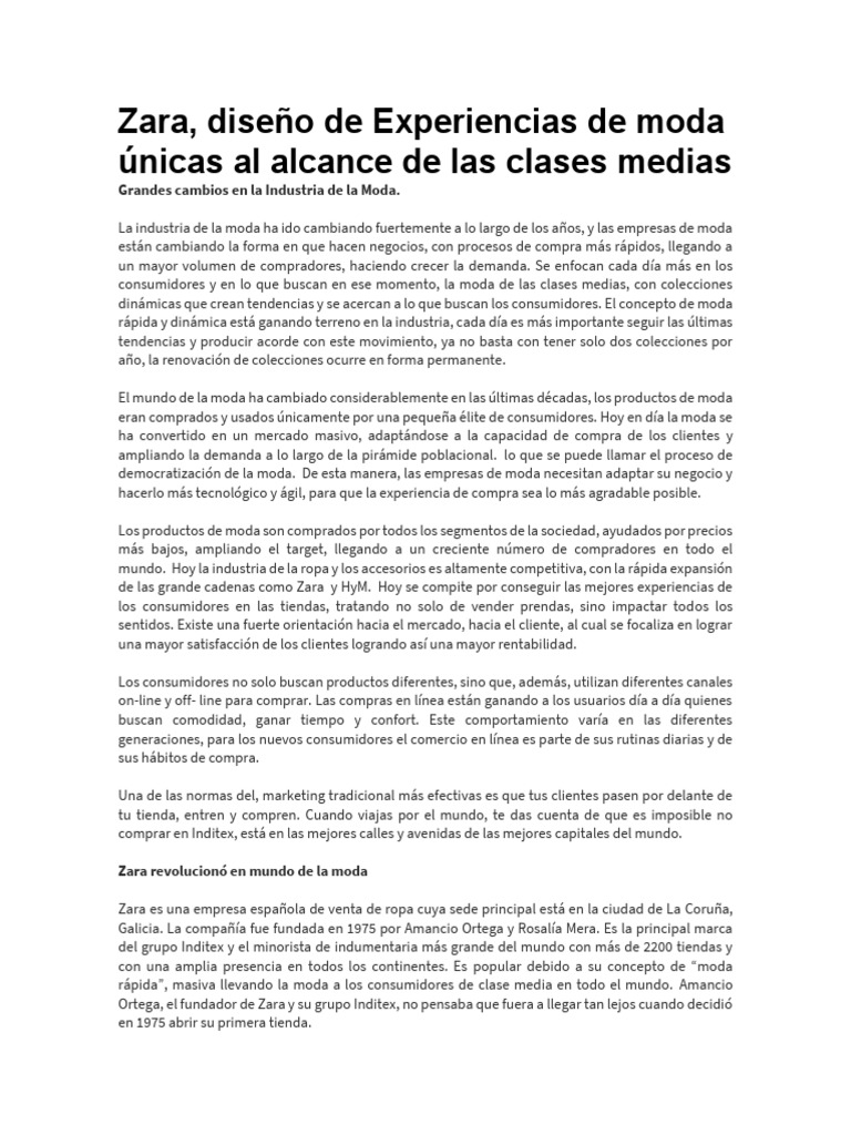 Caso - Zara | PDF | Moda | Economias