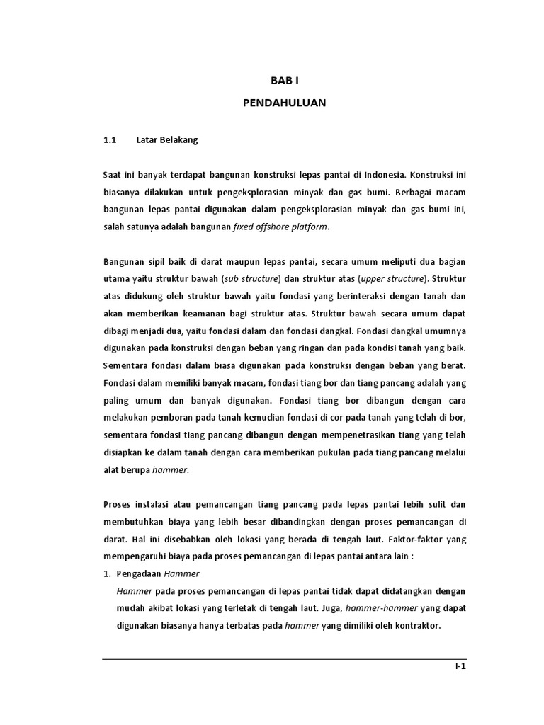 Analisa Pemancangan Tiang Menggunakan Software GRLWeap Dengan Faktor ...