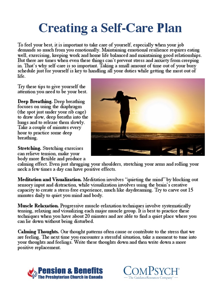 Creat Ing A Self-Care Plan | PDF