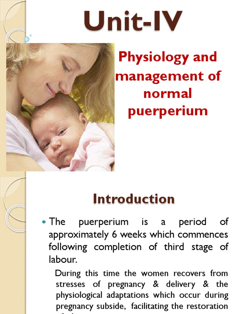 Physiology and Management of Normal Puerperium | PDF | Breast Milk ...
