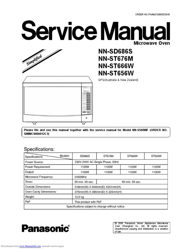 nnsd686s Panasonic Service Manual | PDF