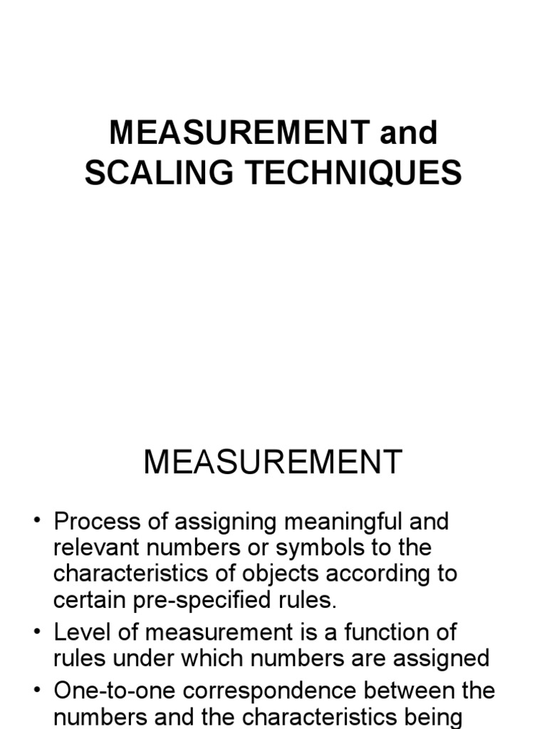 Types of Scaling | PDF | Level Of Measurement | Scientific Method