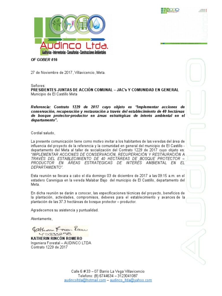 Oficio Gob 016 | PDF