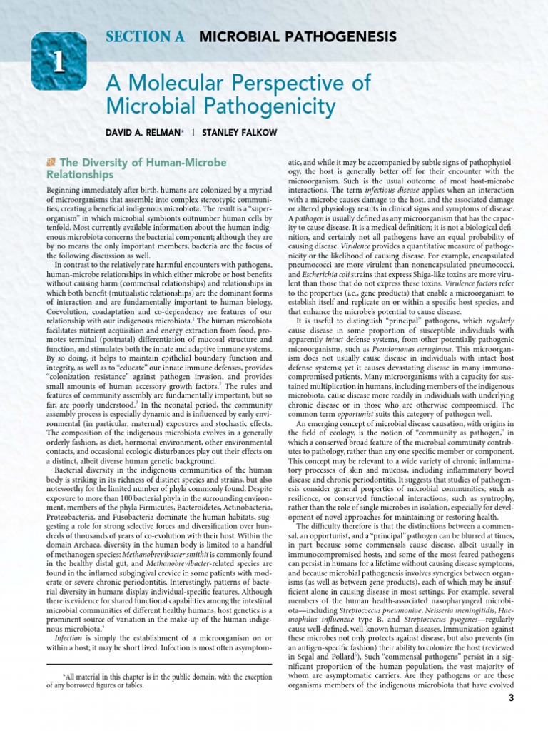 A Molecular Perspective of Microbial Pathogenicity PDF | PDF | Pathogen | Gene