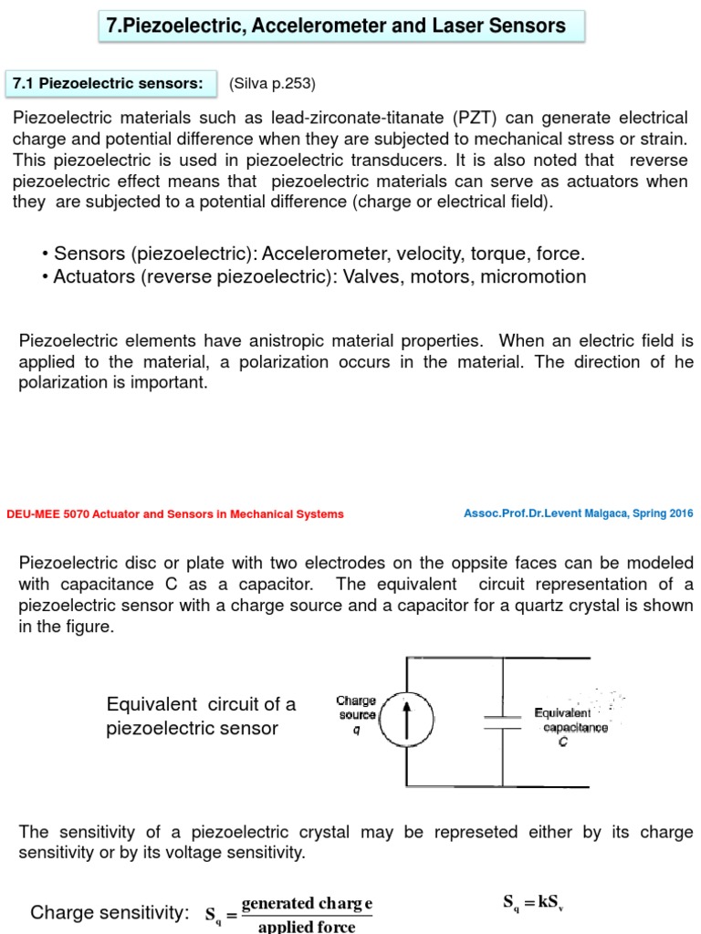 L07 Piezoelectric Accelerometer Laser Sensors | PDF | Piezoelectricity ...
