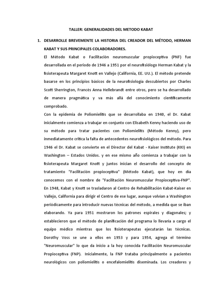 Generalidades del Método Kabat: Historia, objetivos, procedimientos y ...