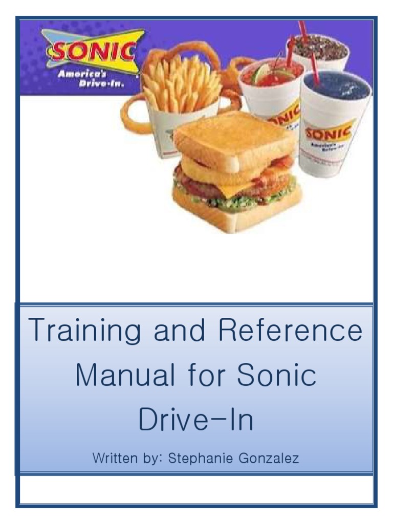 Sonic Drive-In Operations Manual | PDF | Ice Cream | Fudge