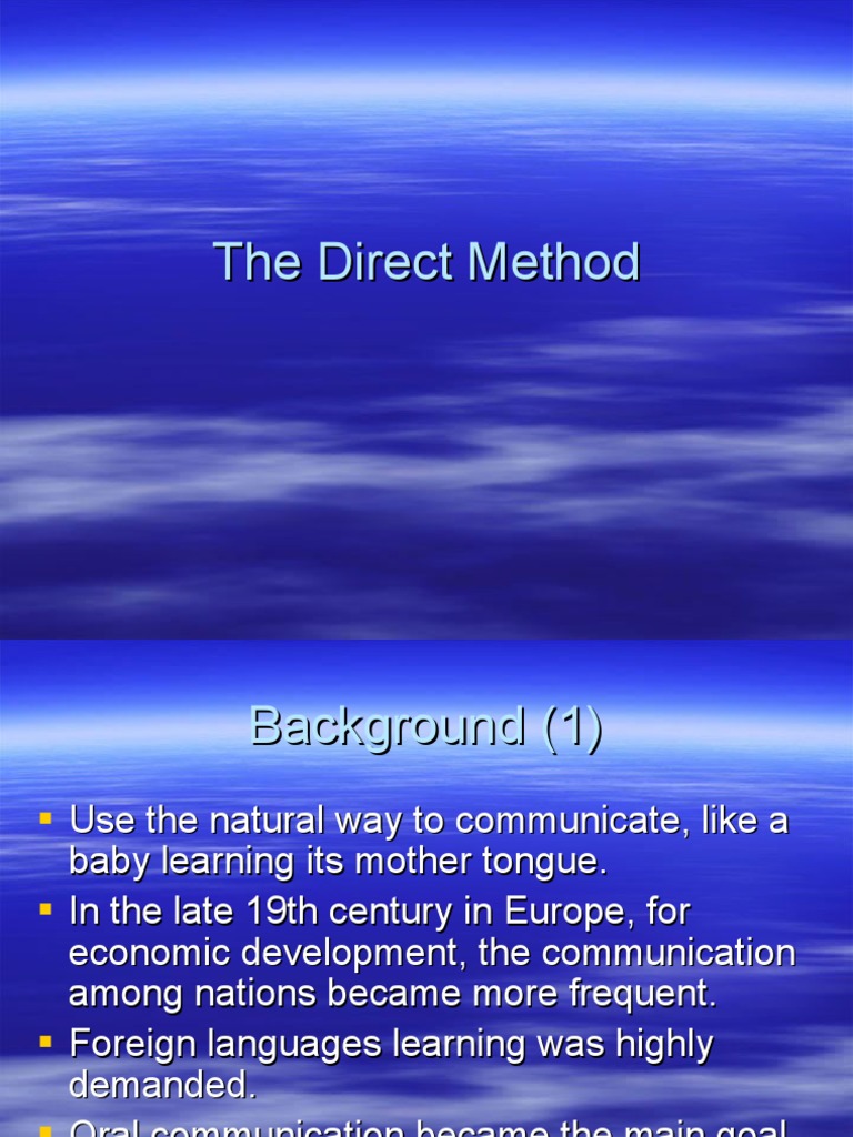 Overview of the Direct Method | PDF | Language Education | Second Language