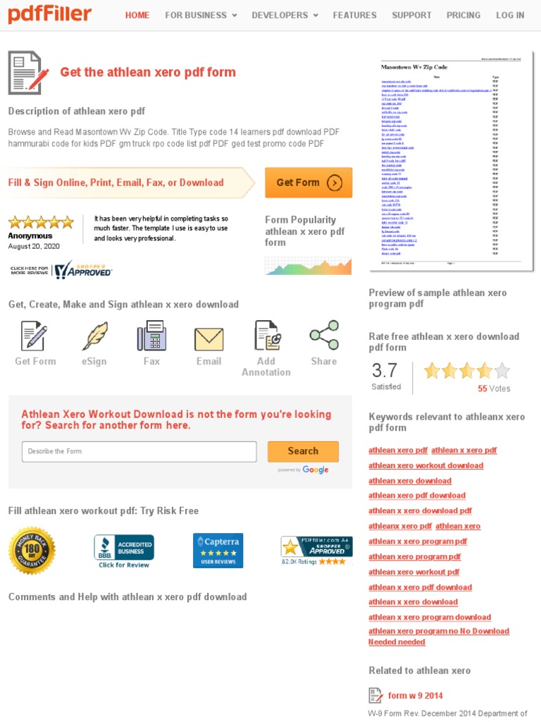 Athlean Xero PDF - Fill Online, Printable, Fillable, Blank - PDFfiller ...