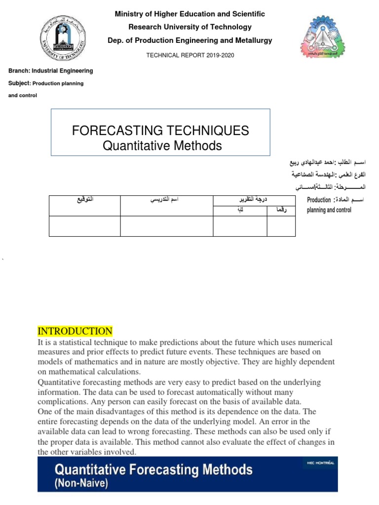 Quantitative Methods PDF | PDF | Forecasting | Moving Average