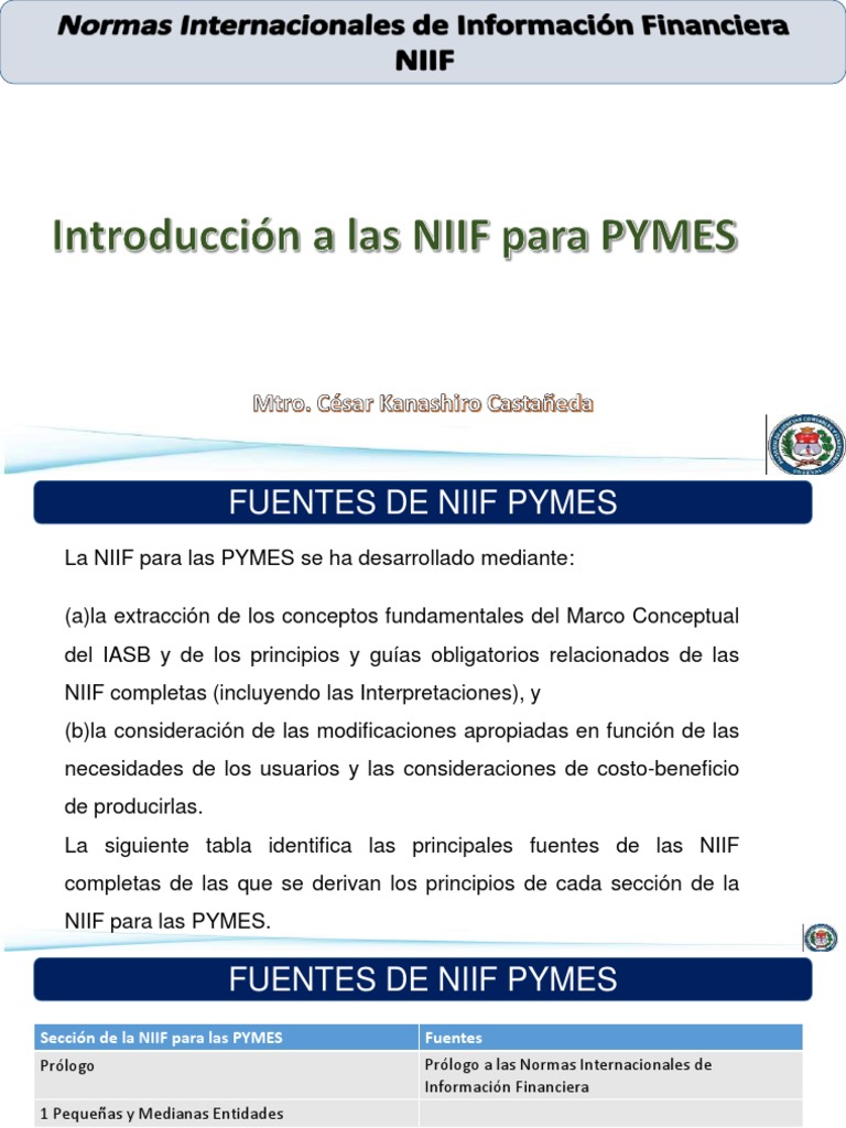 25 Introduccion A Las NIIF para PYMES Ex Final | PDF | normas ...