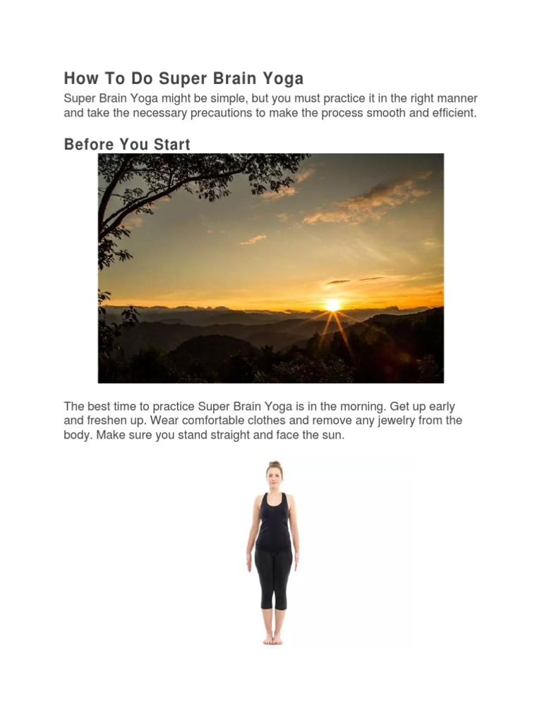 How To Do Super Brain Yoga | PDF | Mental Health | Brain
