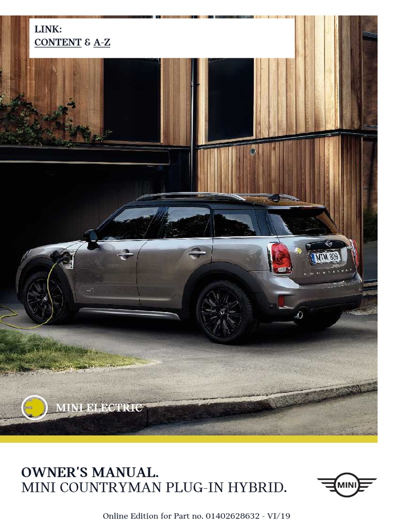 Mini SE Countryman 2020 MY. Owner's Manual PDF | PDF | Menu (Computing ...