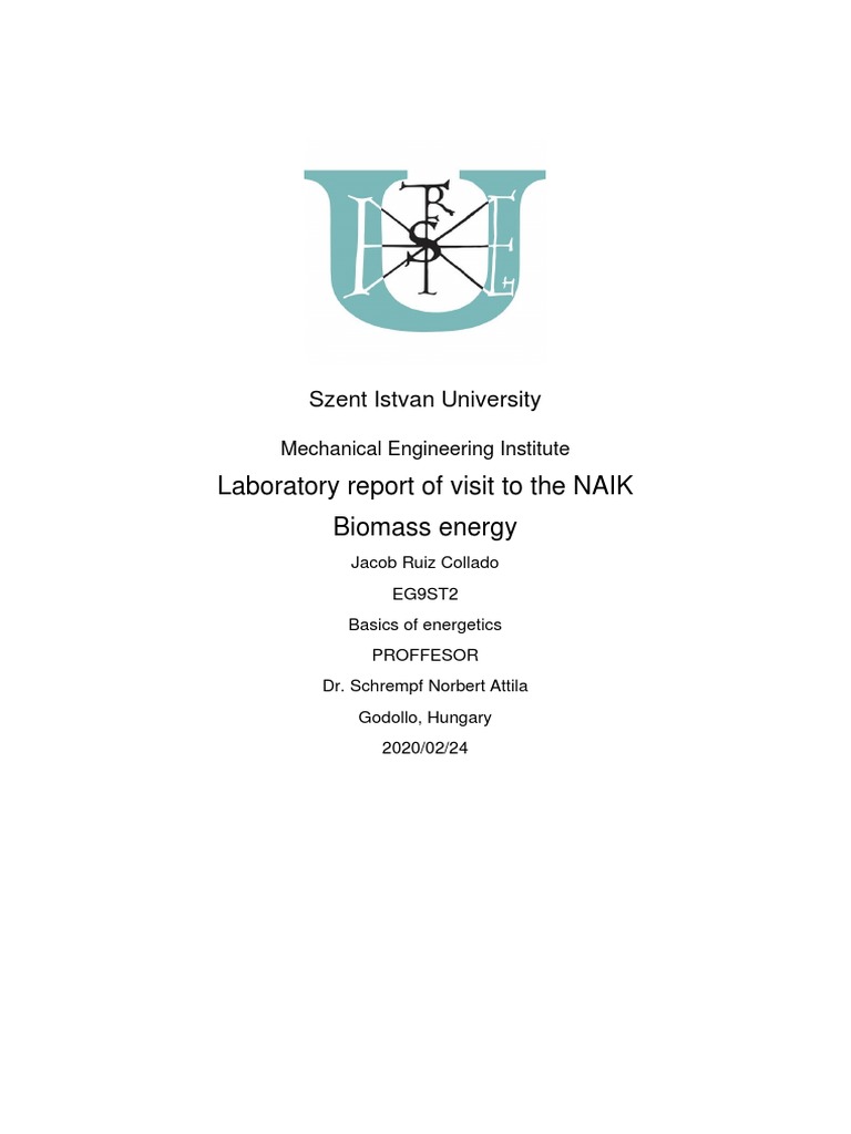 Biomass Laboratory Report | PDF | Biomass | Biogas