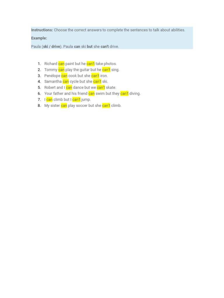 Abilities Practice Exercises Modulo 6 Pdf Self Improvement