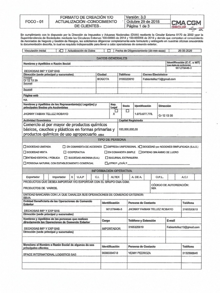 Formato Cma 2707 PDF | PDF