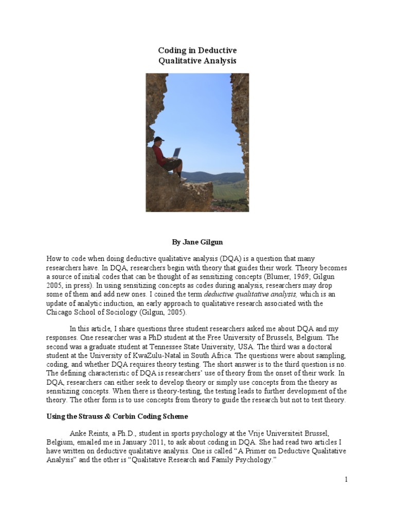 Coding in Deductive Qualitative Analysis | PDF | Qualitative Research | Sociology