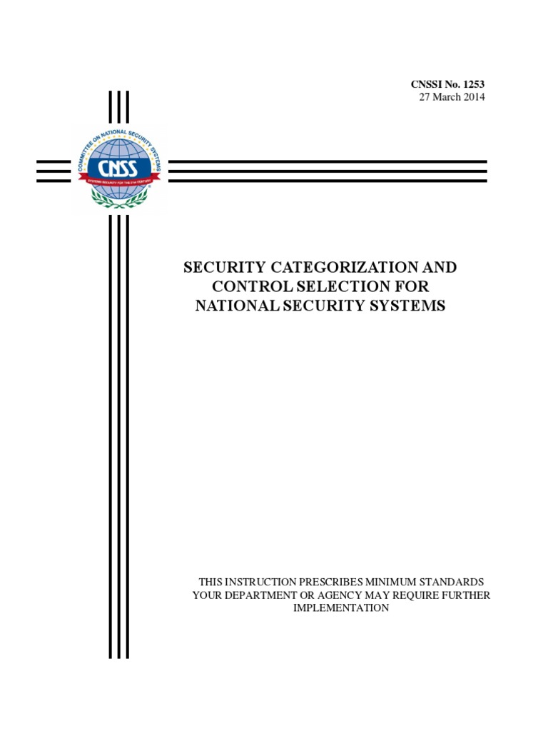 Guidance on Security Categorization and Control Selection for National ...