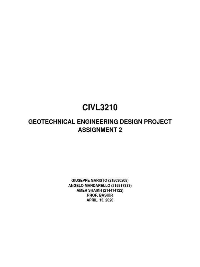 Geotech Final Report | Download Free PDF | Foundation (Engineering) | Deep Foundation