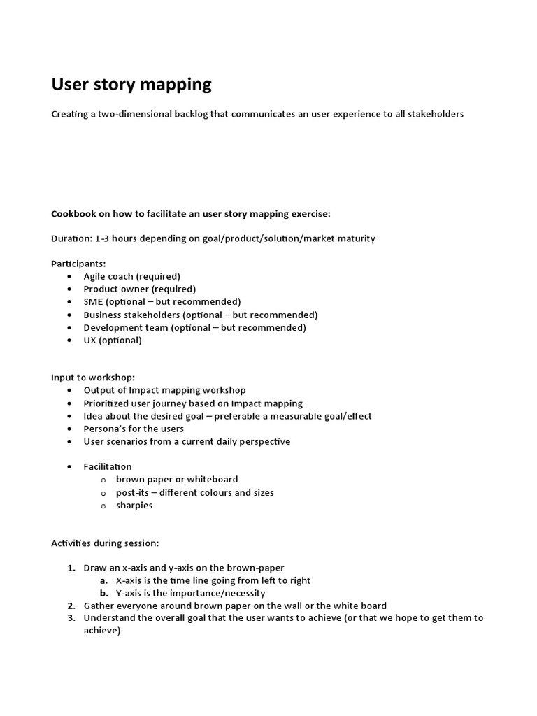 User Story Mapping PDF Scrum Software Development Computing