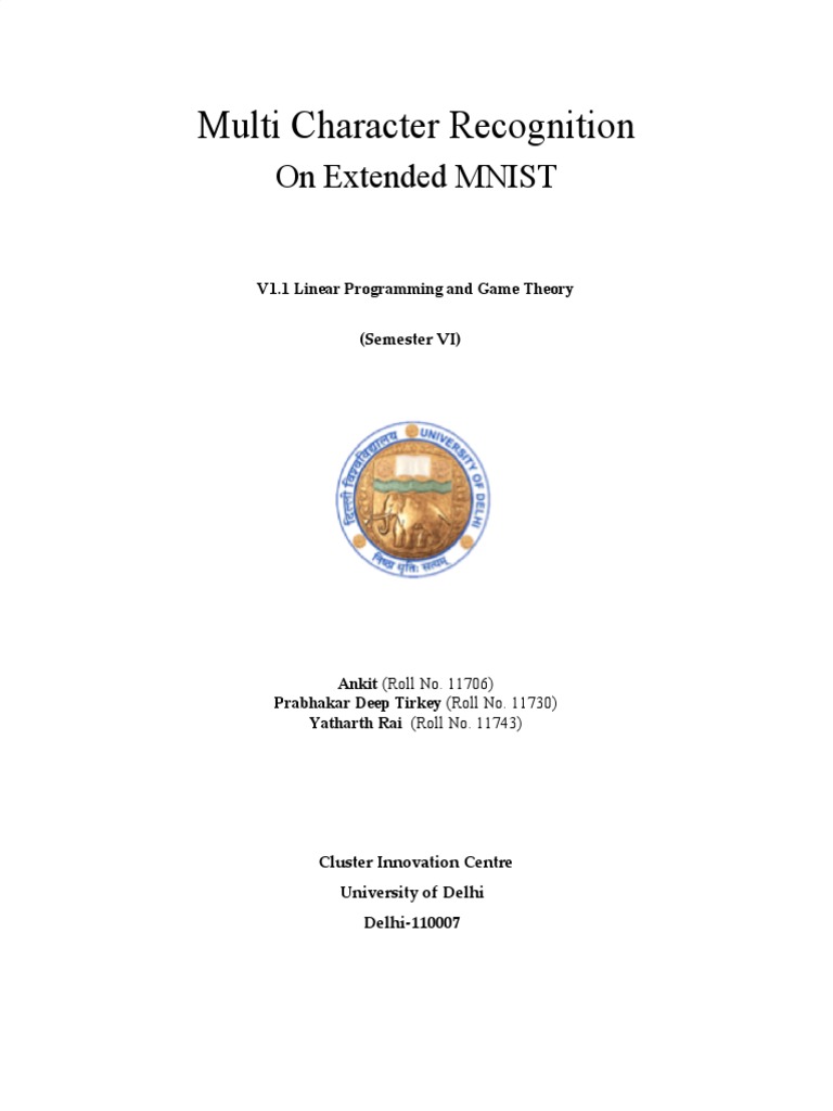 Handwritten Multi-Character Recognition | PDF | Emerging Technologies ...