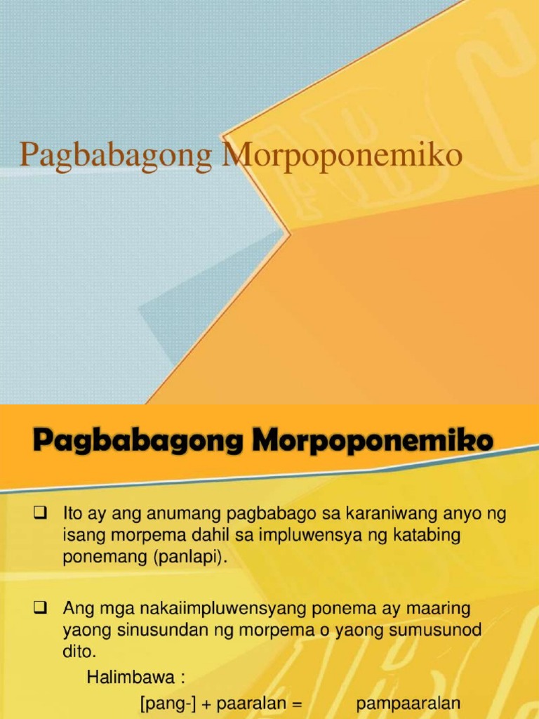 Pagbabagong Morpoponemiko | PDF