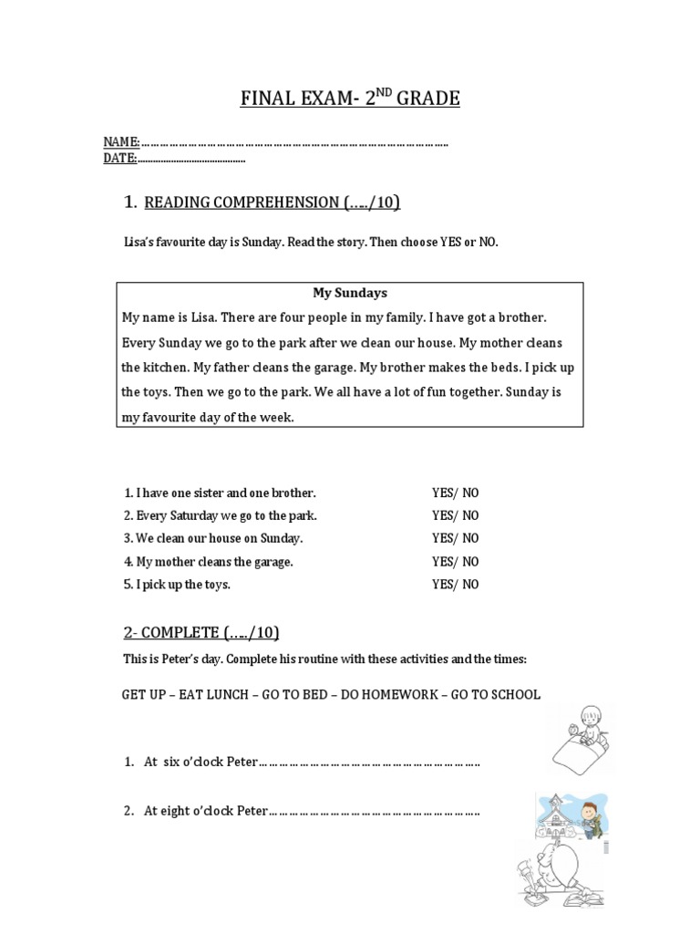 Final Exam-2 Grade: Reading Comprehension ( ../10 | PDF