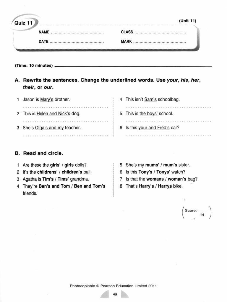 Unit 11 Quiz | PDF | Language Arts & Discipline