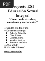 PROYECTO DE eSI 2023 4 GRADO | PDF | Educación sexual | Enseñando