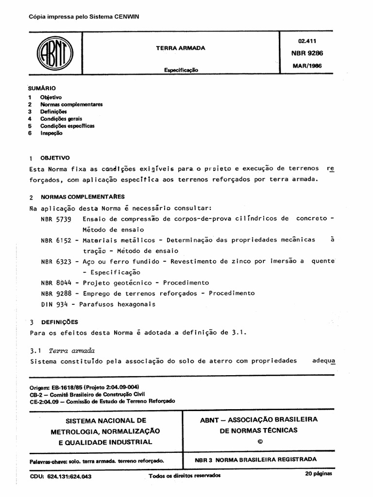 Abnt NBR 9286 (1986) | PDF