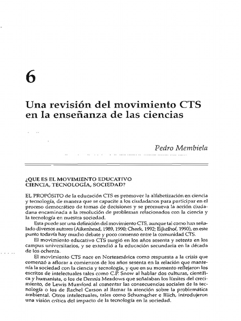 Movimiento CTS en Educación Científica | PDF | Constructivismo (filosofía de la educación ...