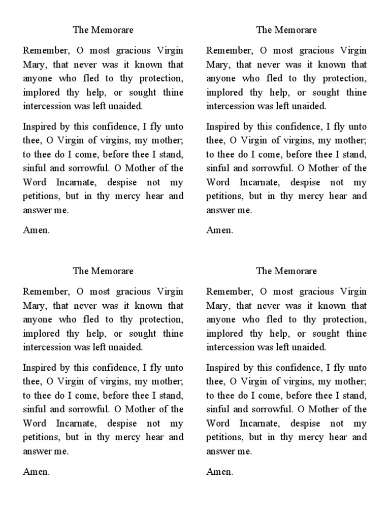 The Memorare | PDF