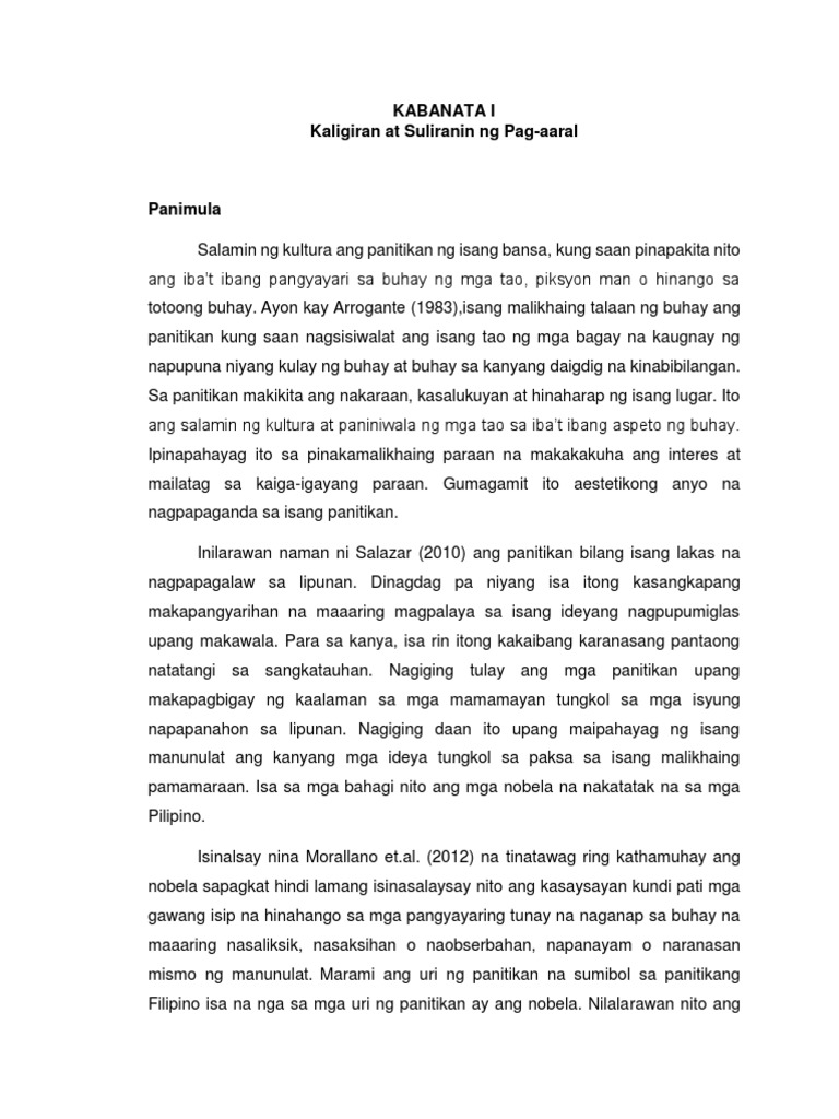 Kabanata 1 Revised PDF | PDF