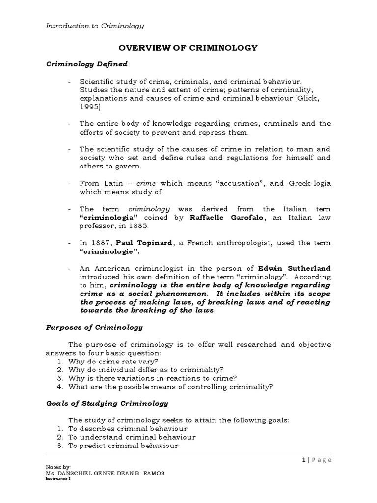 An Introduction to the Scientific Study of Crime: Exploring the ...