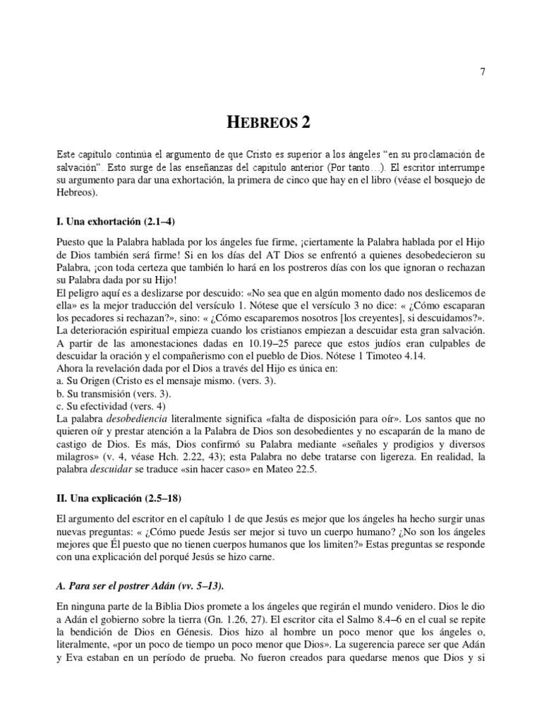 Hebreos 2 PDF | PDF | Jesús | Cristo (título)