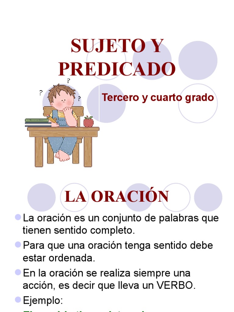 Sujeto y Predicado | PDF | Asunto (gramática) | Predicado (Gramática)