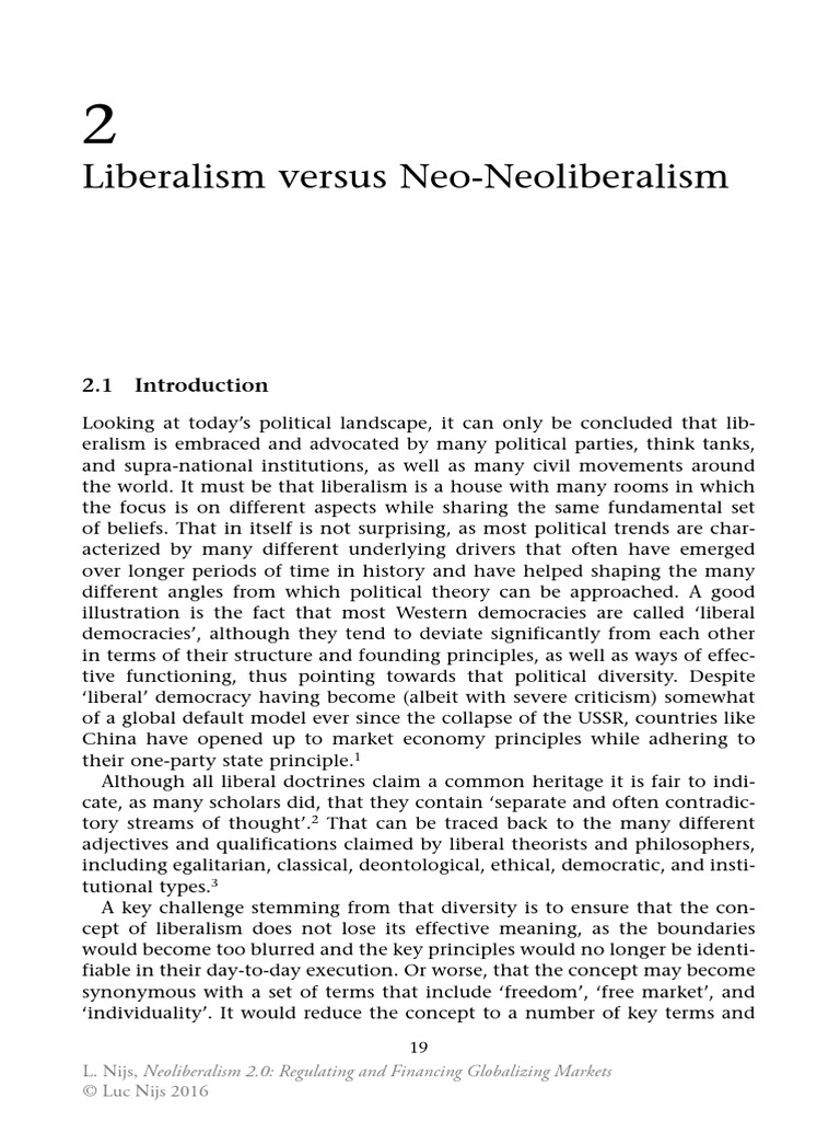 Liberalism Versus Neo-Neoliberalism | PDF | Liberalism | Globalization