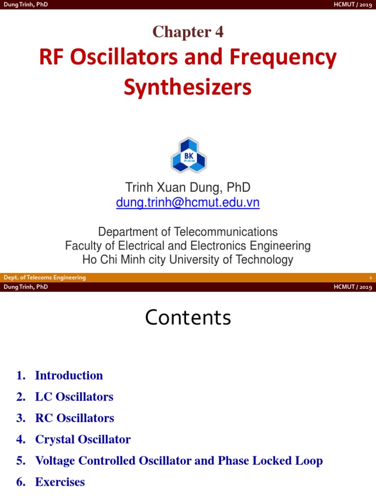 Chapter 4 - RF Oscillators and Frequency Synthesizers | PDF ...