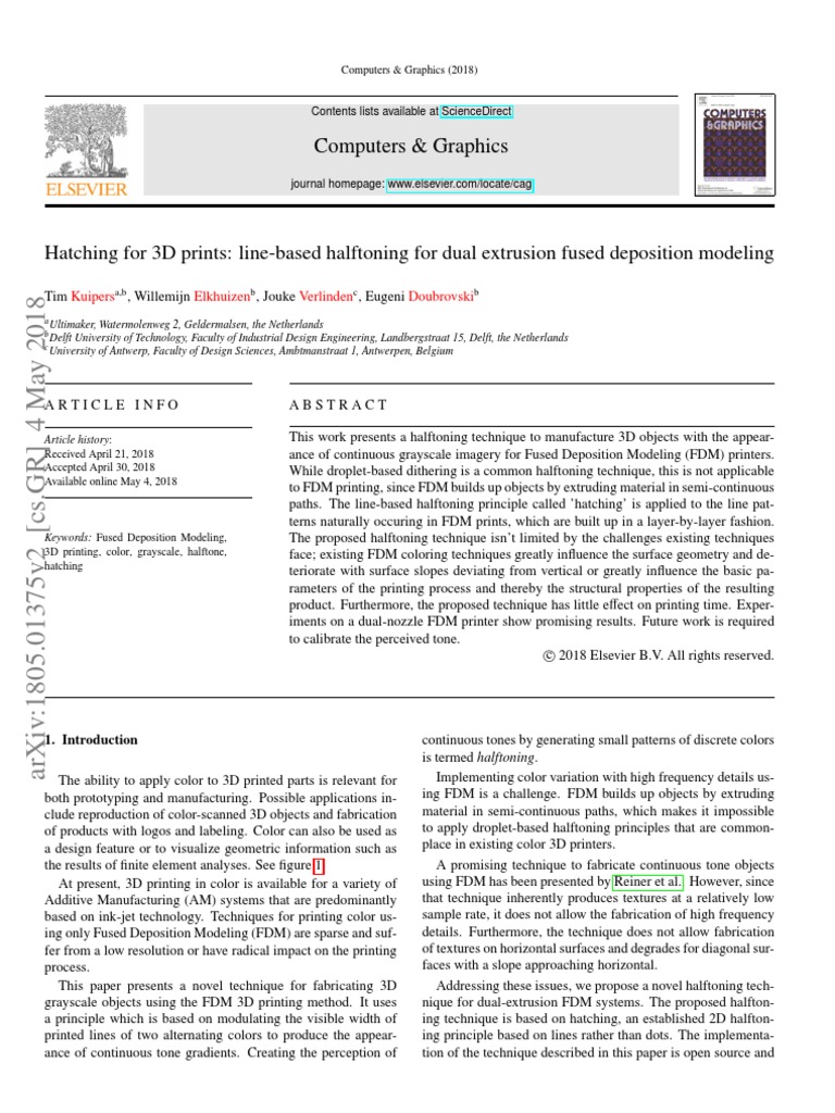 Hatching For 3D Prints | PDF | 3 D Printing | Texture Mapping