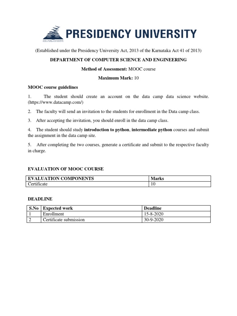 MOOC Course Assessment Guidelines | PDF