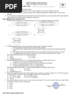 Chapter 10 Magnetism Multiple Choice1 | PDF | Magnetic Field | Force