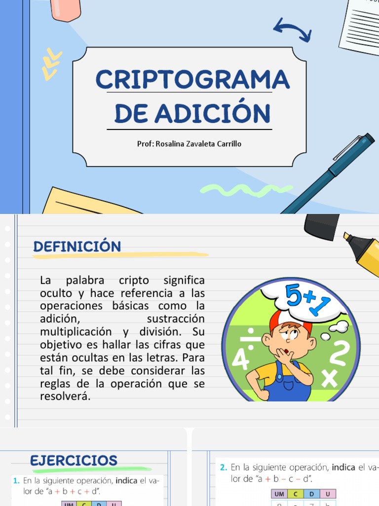 Clase de Criptogramas de Adicion | PDF | Teoría del anillo | Enseñanza de matemática