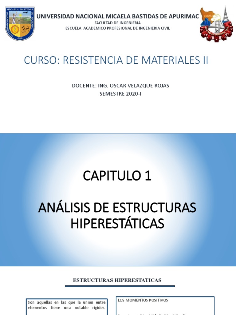 Analisis de Estructuras Hiperestaticas Clase 1 PDF | PDF | Braguero ...