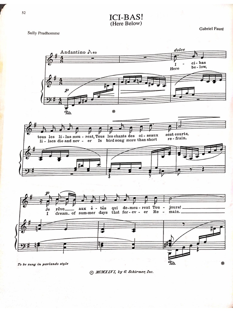 Faure, Ici-Bas | PDF