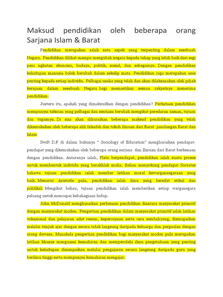 Definisi Pendidikan | PDF