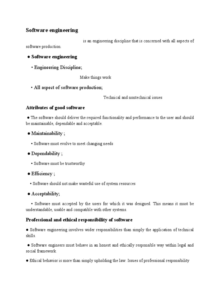 Software Engineering - Engineering Discipline | PDF | Engineer ...