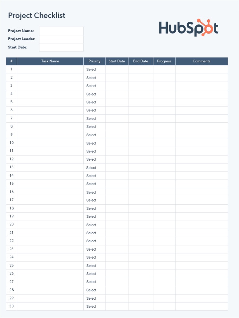 A Comprehensive Project Planning Checklist to Ensure a Successful ...