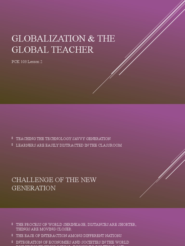 The Global Teacher: Characteristics, Competencies and Importance in ...