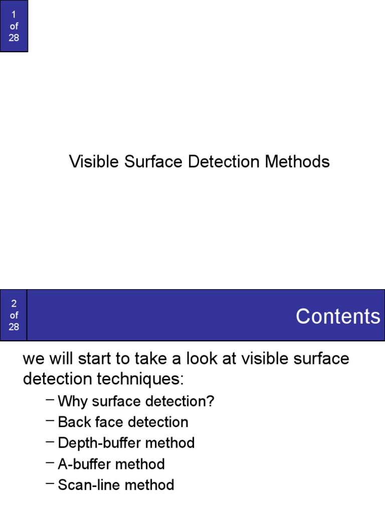 Visible Surface Detection Methods Pdf Computer Graphics Graphics