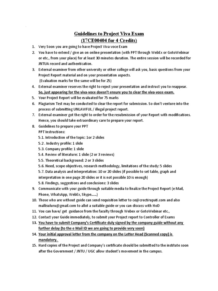 Project Viva Exam Lines | PDF | Test (Assessment) | Cognition